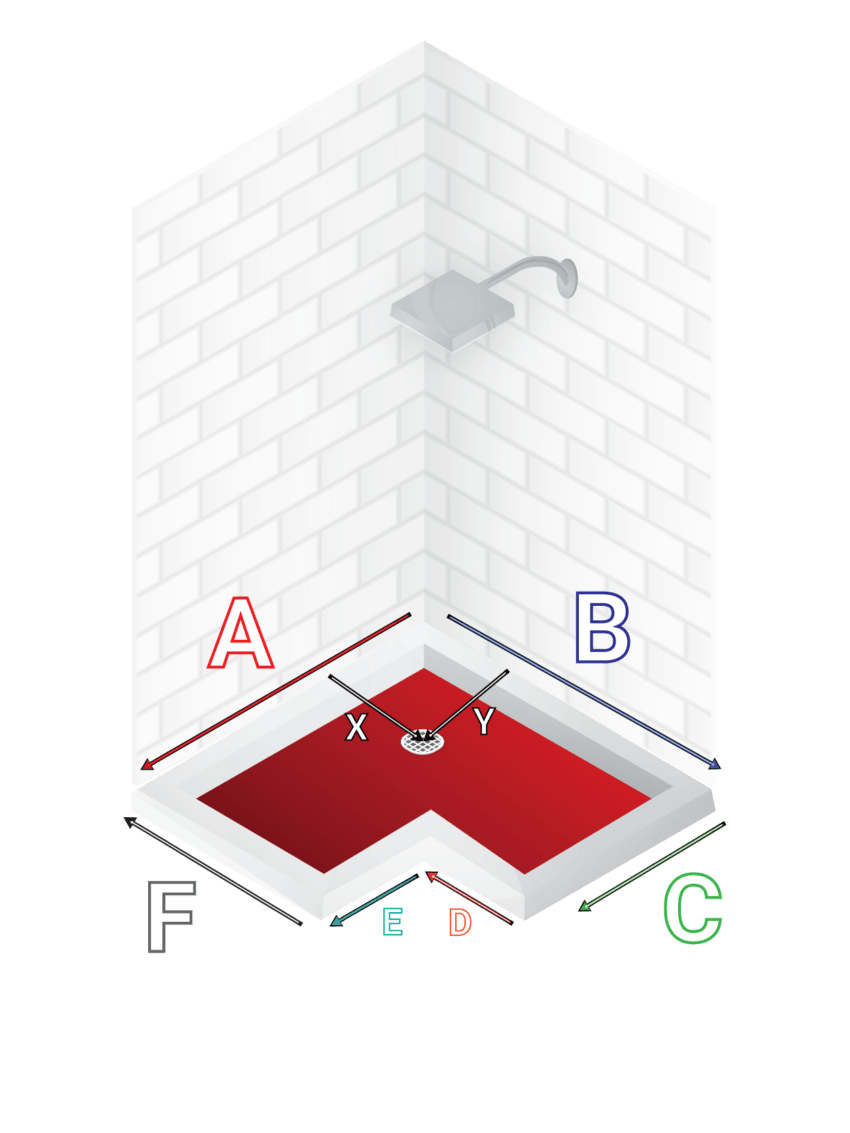 L-Shaped Shower Base – Built With Foam